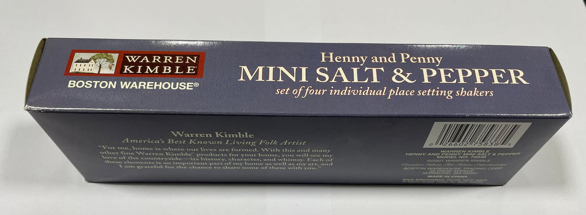 Henny and Penny Mini Salt & Pepper Shakers