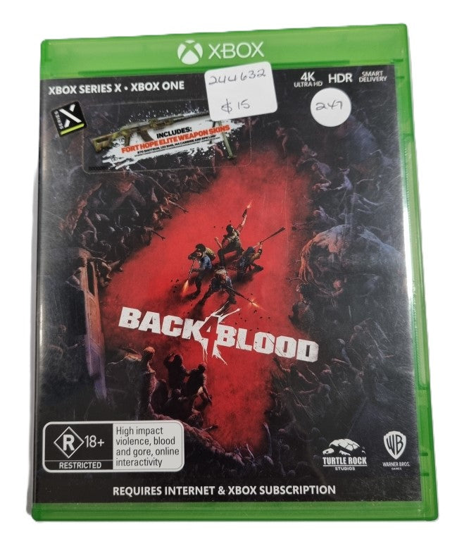 X Box One Game Back 4 Blood